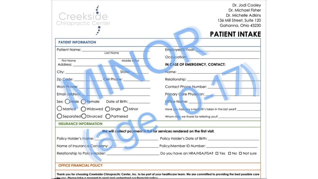 Patient Resources - Creekside Chiropractic Center