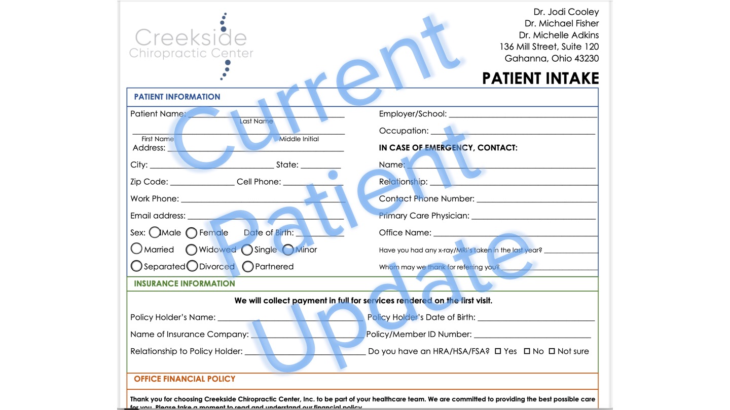 Patient Resources - Creekside Chiropractic Center